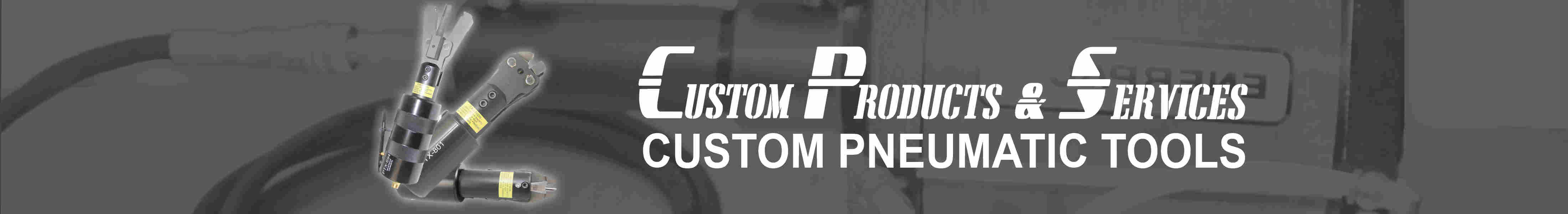 Pneumatic tools for cutting, crimping or tube pinching applications