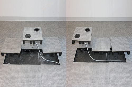 Low Profile Raised Flooring with power and data installed in a ...